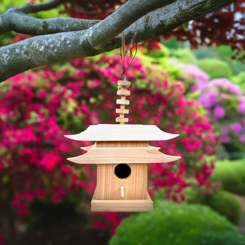 Asian Style Bird House Jinja – Ganeko's Garden & Woodworks